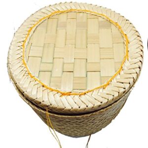 Littlevivi Handmade Serving Basket, Large, Original Bamboo Color