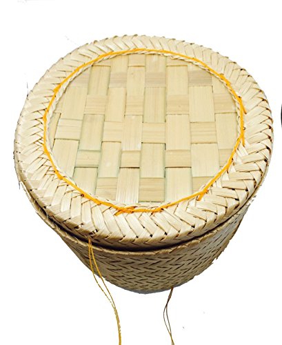 Littlevivi Handmade Serving Basket, Large, Original Bamboo Color