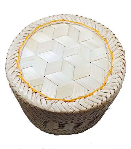 Littlevivi Handmade Serving Basket, Large, Original Bamboo Color