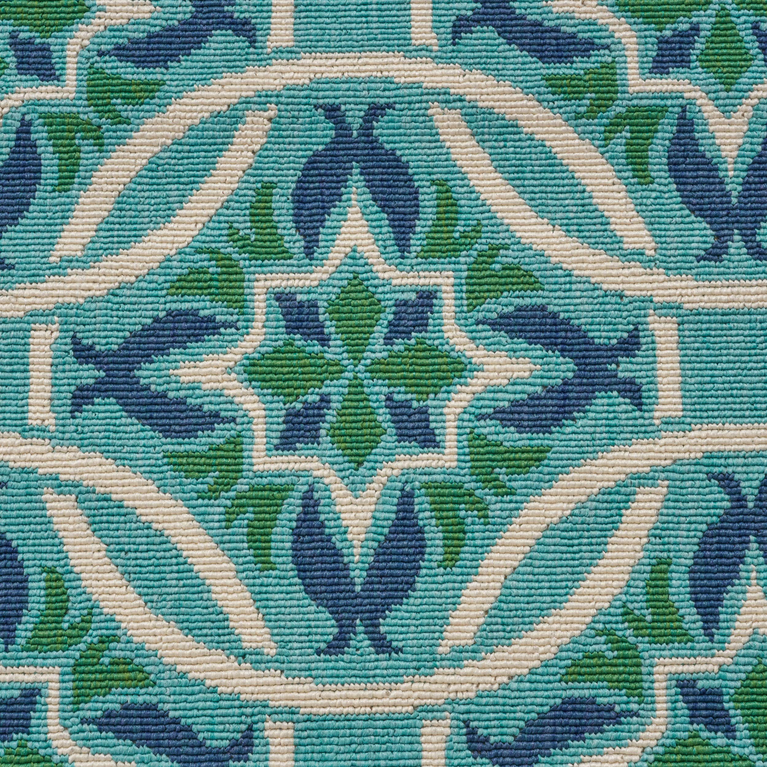 Christopher Knight Home Alger Outdoor Geometric 8 x 11 Area Rug, Blue/Green