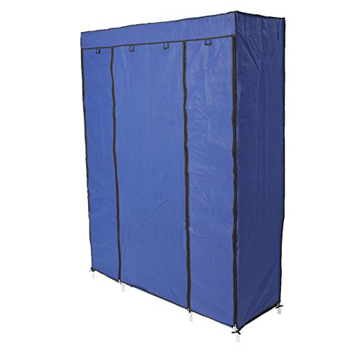 Lykos 5-Layer 12-Compartment Non-Woven Fabric Wardrobe Portable Closet Navy (133x46x170cm)