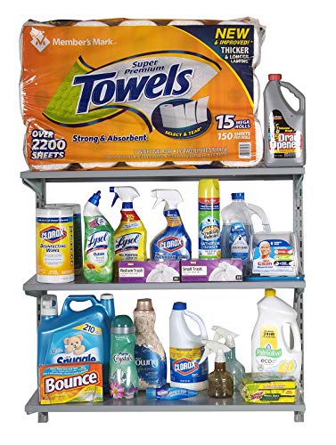 Triton Storability Products 1794 Wall Mount Shelving Unit with 3 Steel Shelves