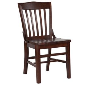 flash furniture hercules series school house back walnut wood restaurant chair