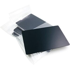 ebamaz metal business cards anodized aluminum plaque plate 86x54x0.8mm (black, blank,10pcs)