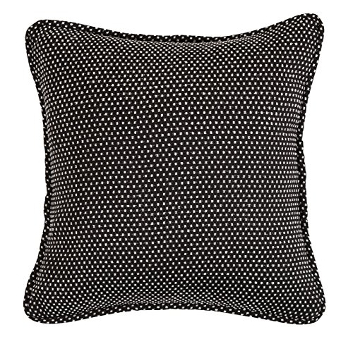 HiEnd Accents BlackBerry Farmhouse Decorative Throw Pillow, 20x20 inch, Black and White Polka Dot Pattern, Chic Casual Boho Accent Pillow for Bed, Couch, Sofa