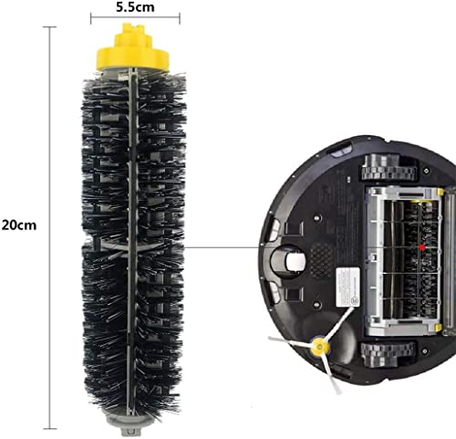 DLD Accessory for Irobot Roomba 600 610 620 650 Series Vacuum Cleaner Replacement Part Kit - Includes 3 Pack Filter, Side Brush, and 1 Pack Bristle Brush