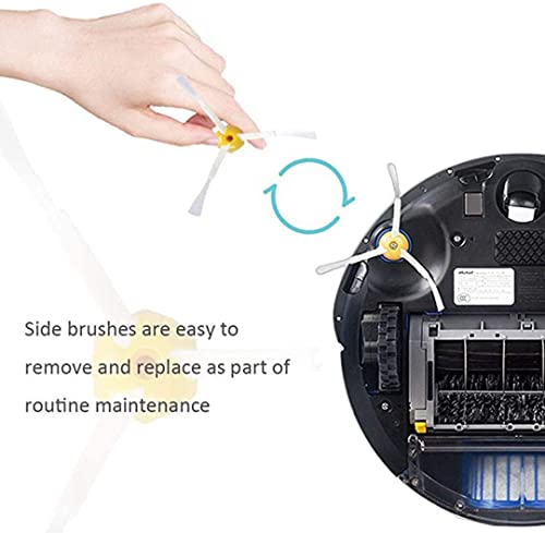 DLD Accessory for Irobot Roomba 600 610 620 650 Series Vacuum Cleaner Replacement Part Kit - Includes 3 Pack Filter, Side Brush, and 1 Pack Bristle Brush