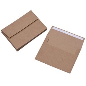 A7 Brown Kraft Paper Invitation 5 x 7 Envelopes - 50 Pack,Self Seal,For 5x7 Cards| Perfect for Weddings, Invitations, Baby Shower| Stationery For General, Office | 5.25 x 7.25 Inches