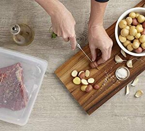 Stasher Re-Usable Food-Grade Platinum Silicone 64oz Bag for Eating from/Cooking, Freezing and Storing in/Sous Vide/Organising/Travelling, 26.05 cm x 20.95 cm, Clear