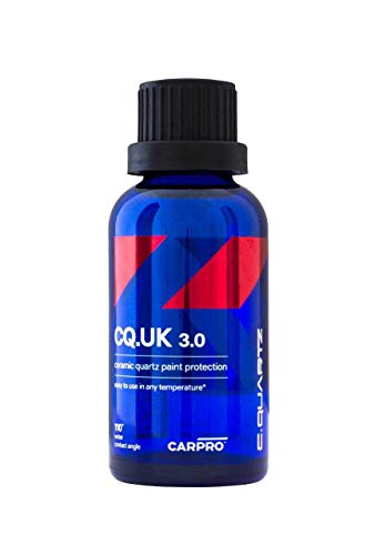 CARPRO CQUARTZ UK 3.0_30ml Kit w/Reload - Ceramic Coating Finish, Quartz Based Nanotechnology, Bonds to Paint, Glass, Metal and Plastic