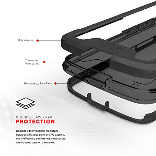 Zizo Ion Series Compitable with Moto e5 Cruise Case Military Grade Drop Tested with Tempered Glass Screen Protector e5 Play Black Smoke