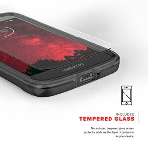 Zizo Ion Series Compitable with Moto e5 Cruise Case Military Grade Drop Tested with Tempered Glass Screen Protector e5 Play Black Smoke