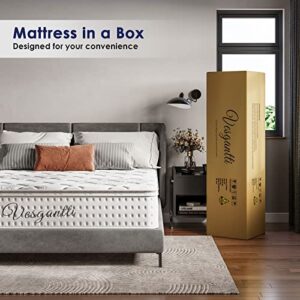 Vesgantti 10 Inch Multilayer Hybrid Twin Mattress - Multiple Sizes & Styles Available, Ergonomic Design with Memory Foam and Pocket Spring/Medium Plush Feel