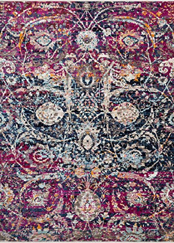 Justina Blakeney x Loloi Silvia Collection SIL-05 Midnight / Fuchsia 9'-3" x 13'-3" Area Rug