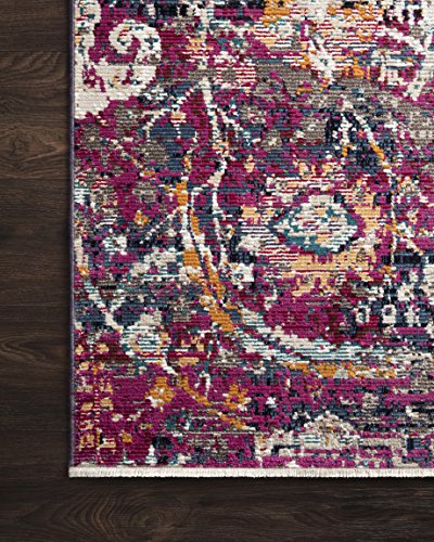 Justina Blakeney x Loloi Silvia Collection SIL-05 Midnight / Fuchsia 9'-3" x 13'-3" Area Rug