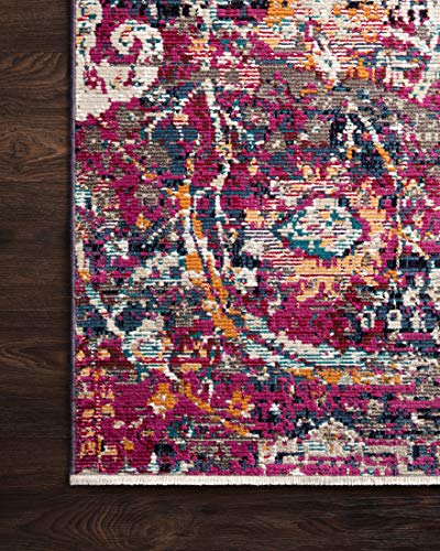 Justina Blakeney x Loloi Silvia Collection SIL-05 Midnight / Fuchsia 9'-3" x 13'-3" Area Rug