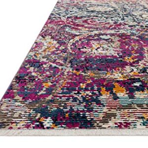 Justina Blakeney x Loloi Silvia Collection SIL-05 Midnight / Fuchsia 9'-3" x 13'-3" Area Rug