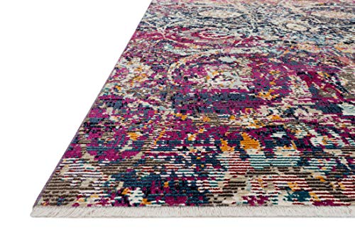 Justina Blakeney x Loloi Silvia Collection SIL-05 Midnight / Fuchsia 9'-3" x 13'-3" Area Rug