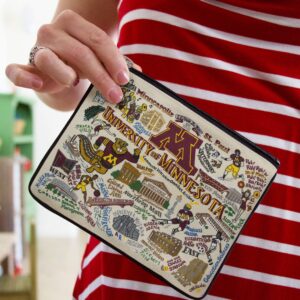 Catstudio University of Minnesota Collegiate Zipper Pouch Purse | Holds Your Phone, Coins, Pencils, Makeup, Dog Treats, & Tech Tools