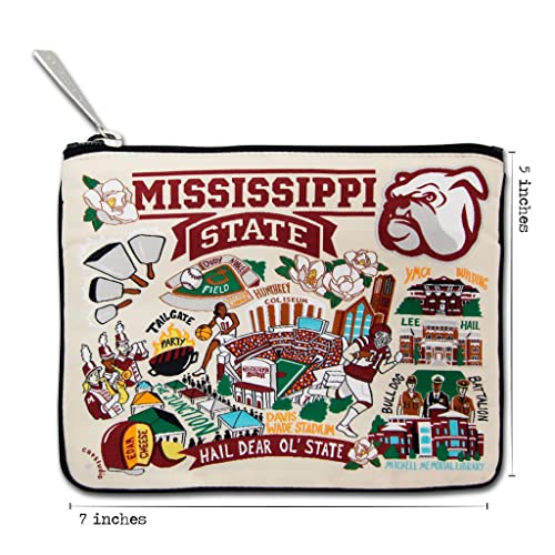 Catstudio Mississippi State University Collegiate Zipper Pouch Purse | Holds Your Phone, Coins, Pencils, Makeup, Dog Treats, & Tech Tools