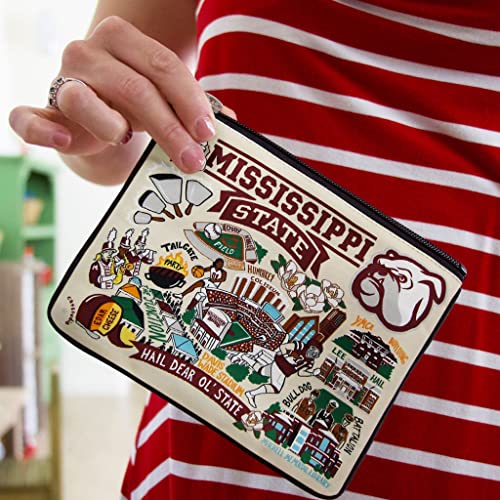 Catstudio Mississippi State University Collegiate Zipper Pouch Purse | Holds Your Phone, Coins, Pencils, Makeup, Dog Treats, & Tech Tools