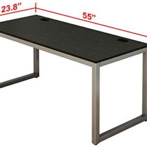 SHW Home Office 55-Inch Large Computer Desk, Espresso