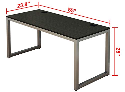 SHW Home Office 55-Inch Large Computer Desk, Espresso