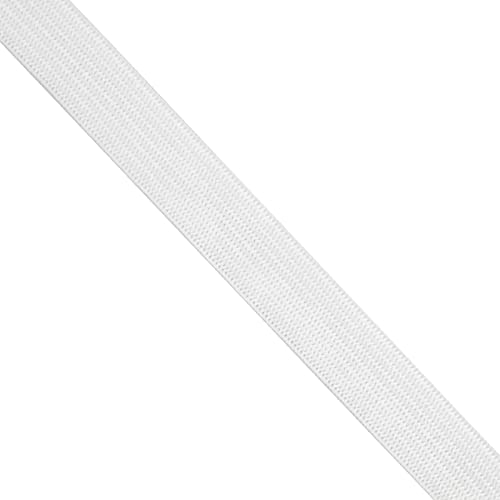 109 Yards White 1/2 Inch Elastic Band for Sewing Clothes, Stretch Knit Bands for DIY Arts and Crafts, Tailoring, Clothing Garment Repair, Kitting Supplies (0.5 Inches Wide)