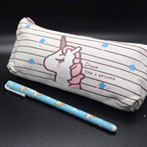 Cutieyou Unicorn Flamingo Gel Ink Pens 10 pcs + Unicorn Pencil case, fine Point 0.5mm Pen – Unicorn gift for girls