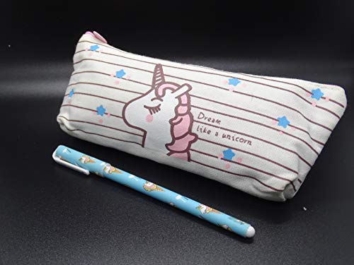 Cutieyou Unicorn Flamingo Gel Ink Pens 10 pcs + Unicorn Pencil case, fine Point 0.5mm Pen – Unicorn gift for girls