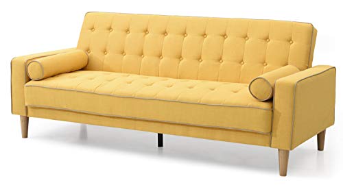 Glory Furniture Futon Sofa Bed, Yellow