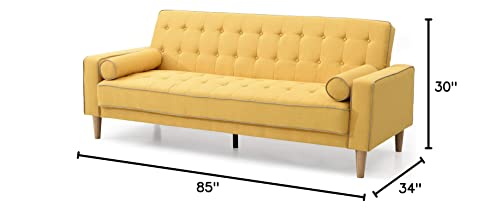 Glory Furniture Futon Sofa Bed, Yellow