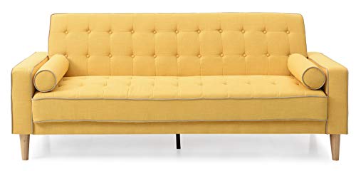 Glory Furniture Futon Sofa Bed, Yellow