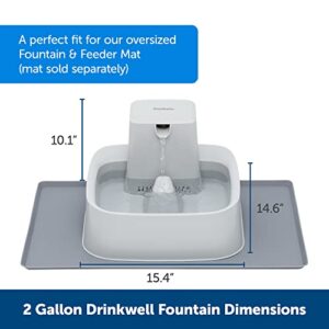 PetSafe Drinkwell Water Fountain for Cats, Dogs, or Multiple Pets - Automatic Water Bowl - Pump and Water Filter Included - Dishwasher Safe - Easy Clean Pet Dish - Water Dispenser - 2 Gallon/256 Ounce