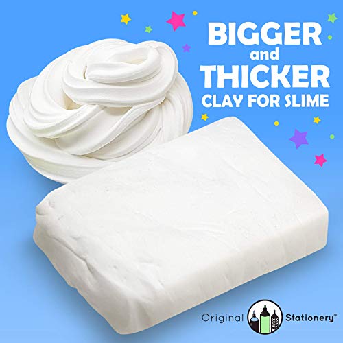 Original Stationery Soft Clay for Slime Supplies - Modeling Clay Art Supplies for Kids - Add to Glue and Shaving Foam to Make Fluffy Butter Slime [230 Grams 9 Ounces Makes +10 slimes