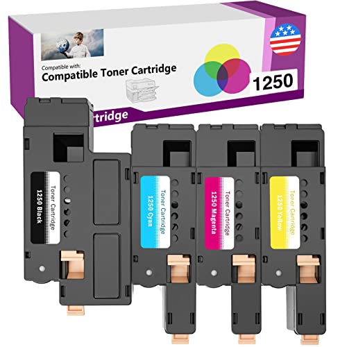 Limeink Compatible Toner Cartridge Replacement for Dell C1760nw Toner Cartridges 1250 for Dell Printer Cartridges C1765nfw for Dell C1765nf Toner Cartridges 1355cnw Toner for Dell c1760nw 4 Pack