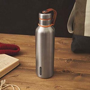 Black+Blum Stainless Steel Insulated Water Bottle | Stylish Leak Proof Drinking Vacuum Thermo Flask, BPA Free Canteen for Hot or Cold Drinks, Small Orange