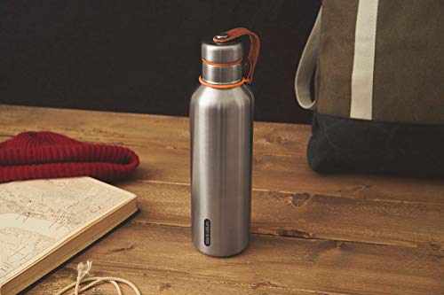 Black+Blum Stainless Steel Insulated Water Bottle | Stylish Leak Proof Drinking Vacuum Thermo Flask, BPA Free Canteen for Hot or Cold Drinks, Small Orange