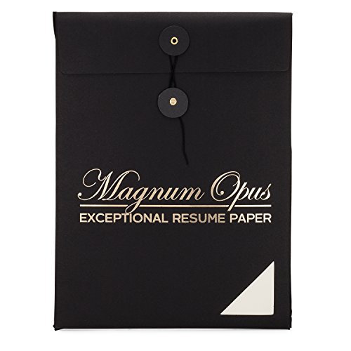 Watermark-free Resume Paper by Magnum Opus | 50 sheets | Exceptional ivory 28 lb 8.5x11 | Ideal stationery for professional/executive resumes letterhead and interviews