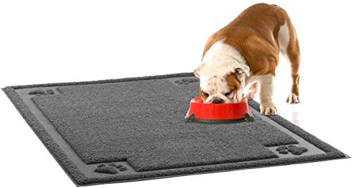 SHUNAI Dog Mat for Food and Water Under Bowl and Feeder, 35 x 24 Inches Large Dog Bowl Life Food Pet Mats for Dogs and Cats, Silicone Non Slip for Floors, Easy to Clean