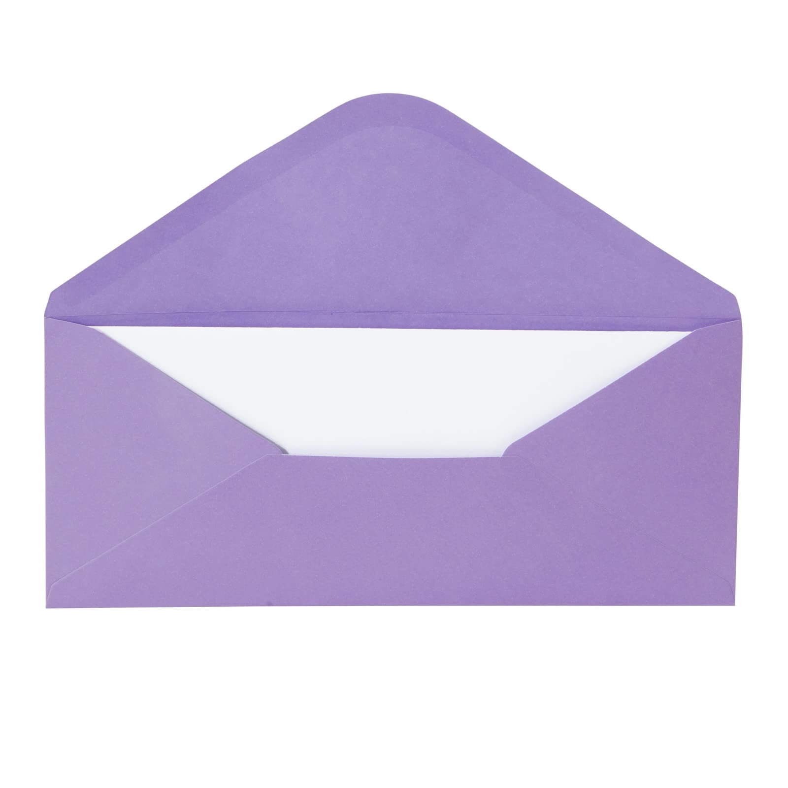 200-Pack #10 Purple Envelopes Bulk with Gummed Seal and V-Flap for Invitations, Mailing Business Letters, Checks, Greeting Cards, Holidays, Notes, and Photos (4 1/8 x 9 1/2 in)