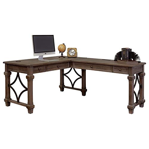 Martin Furniture Desk And Return, Weathered Dove