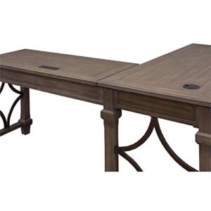 Martin Furniture Desk And Return, Weathered Dove