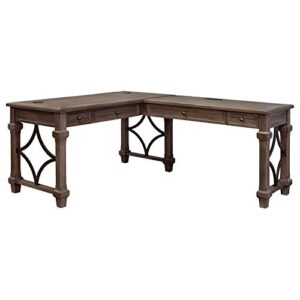 Martin Furniture Desk And Return, Weathered Dove