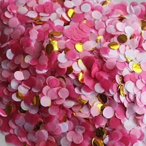 small circle confetti for party decor 10mm - pack of 20 grams - pink gold