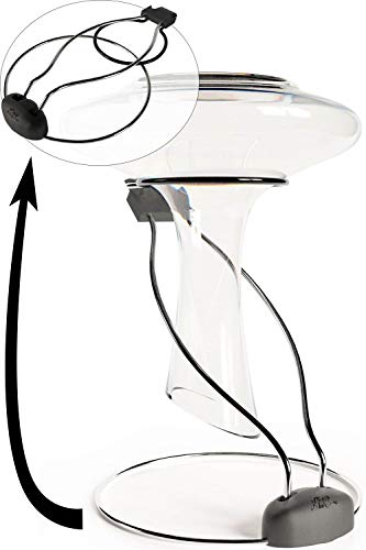 2in1 Wine Decanter Drying Stand – Fast Spotless Carafe Dryer & Compact Folding Rack for Safe Storage - incl. Black Rubber Top (Non Slip & Anti Scratch)