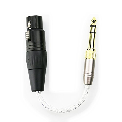 NewFantasia 3.5mm 1/8" TRS Male & 6.3mm 1/4" Adapter to 4-pin XLR Balanced Female Headphone Audio Adapter Cable