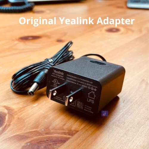 Yealink Power Supply PS5V600US 5V 0.6A - Yealink SIP Phones- T40G, T23G, T21, T21P, T30, T31, T33, T21P-E2, T19, T19P, T19P-E2, W52P, W52H Bundle with GTW Microfiber Cloth