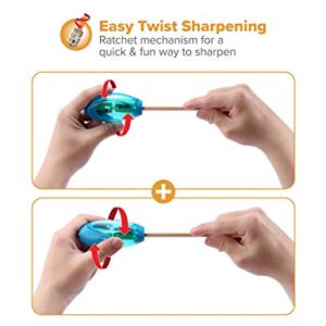 Bostitch Office Twist-N-Sharp Manual Pencil Sharpener, Double Hole, 3-Pack