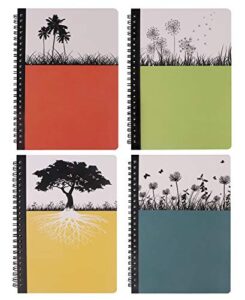 hardcover spiral notebook, dream tree journal to write in, blank diary, composition notebook college ruled 80 sheets, 5.5 x 8.3inch, 4 pack